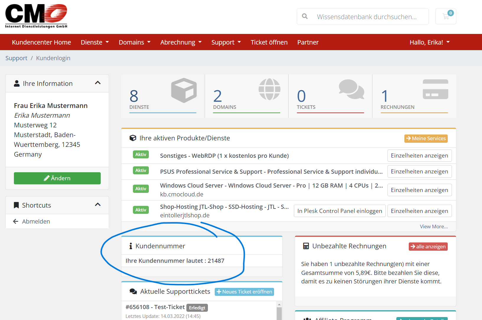 So finden Sie Ihre Kundennummer bei CMO heraus – CMO Wissensdatenbank